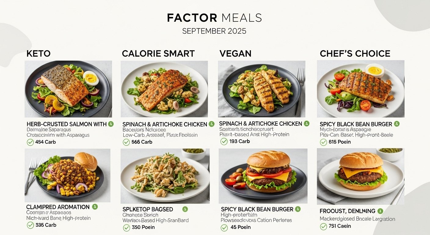 Factor Meals Menu september 2025 to 2026